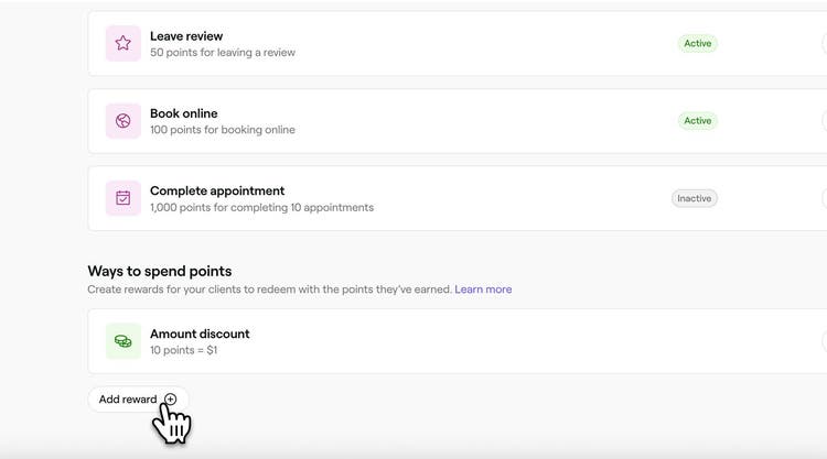 Set up and manage Client loyalty points