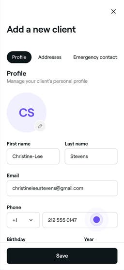 Create client profiles