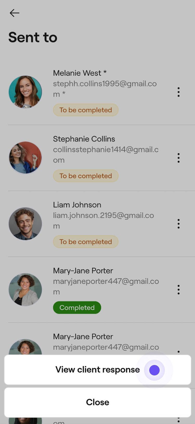 Complete forms