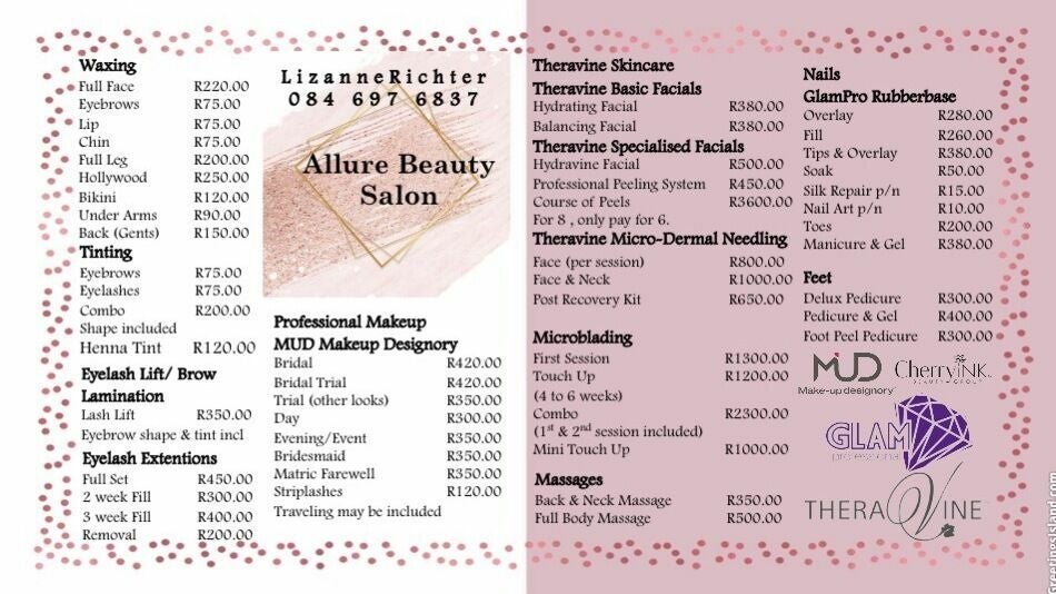 Allure Beauty Salon Kimberley 2 Cronin Road The Corner Place Coffee